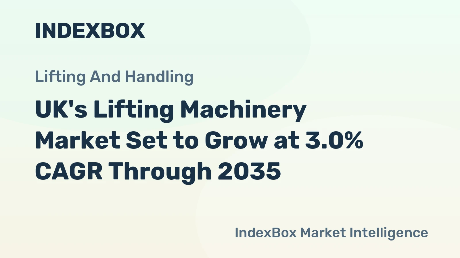 UK's Lifting Machinery Market Set to Grow at 3.0% CAGR Through 2035
