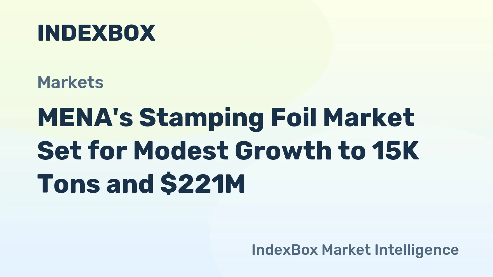 MENA's Stamping Foil Market Set for Modest Growth to 15K Tons and $221M