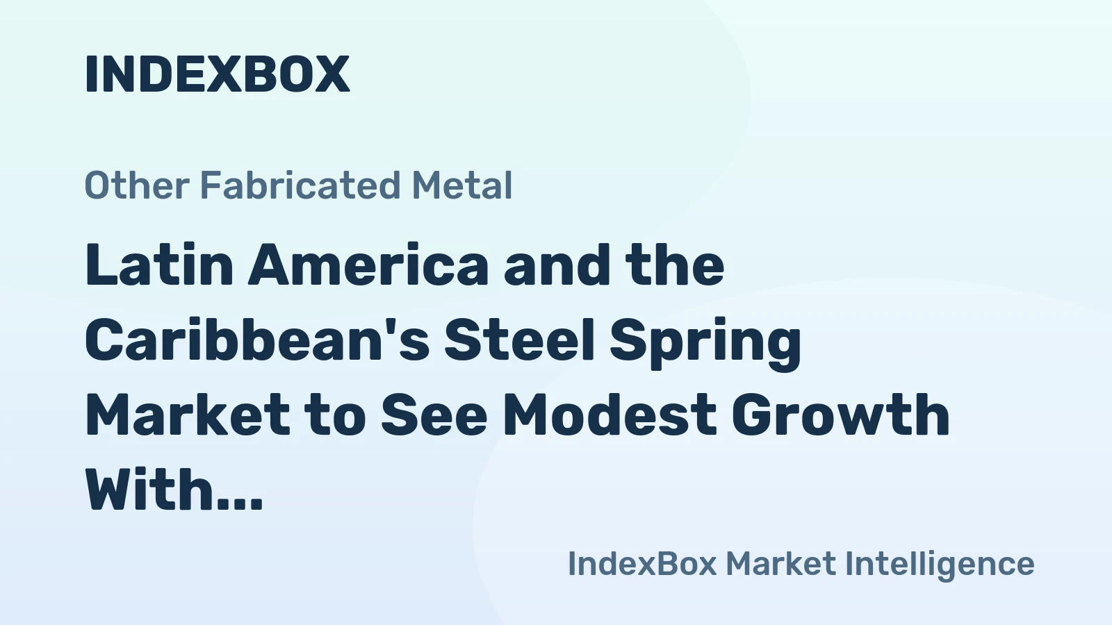 Latin America and the Caribbean's Steel Spring Market to See Modest Growth With a +0.4% CAGR Through 2035