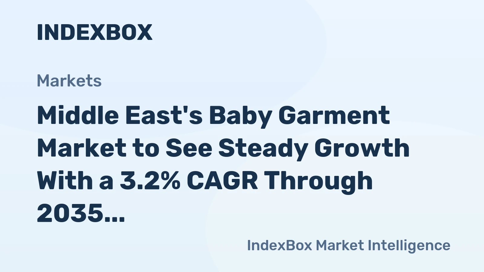 Middle East's Baby Garment Market to See Steady Growth With a 3.2% CAGR Through 2035