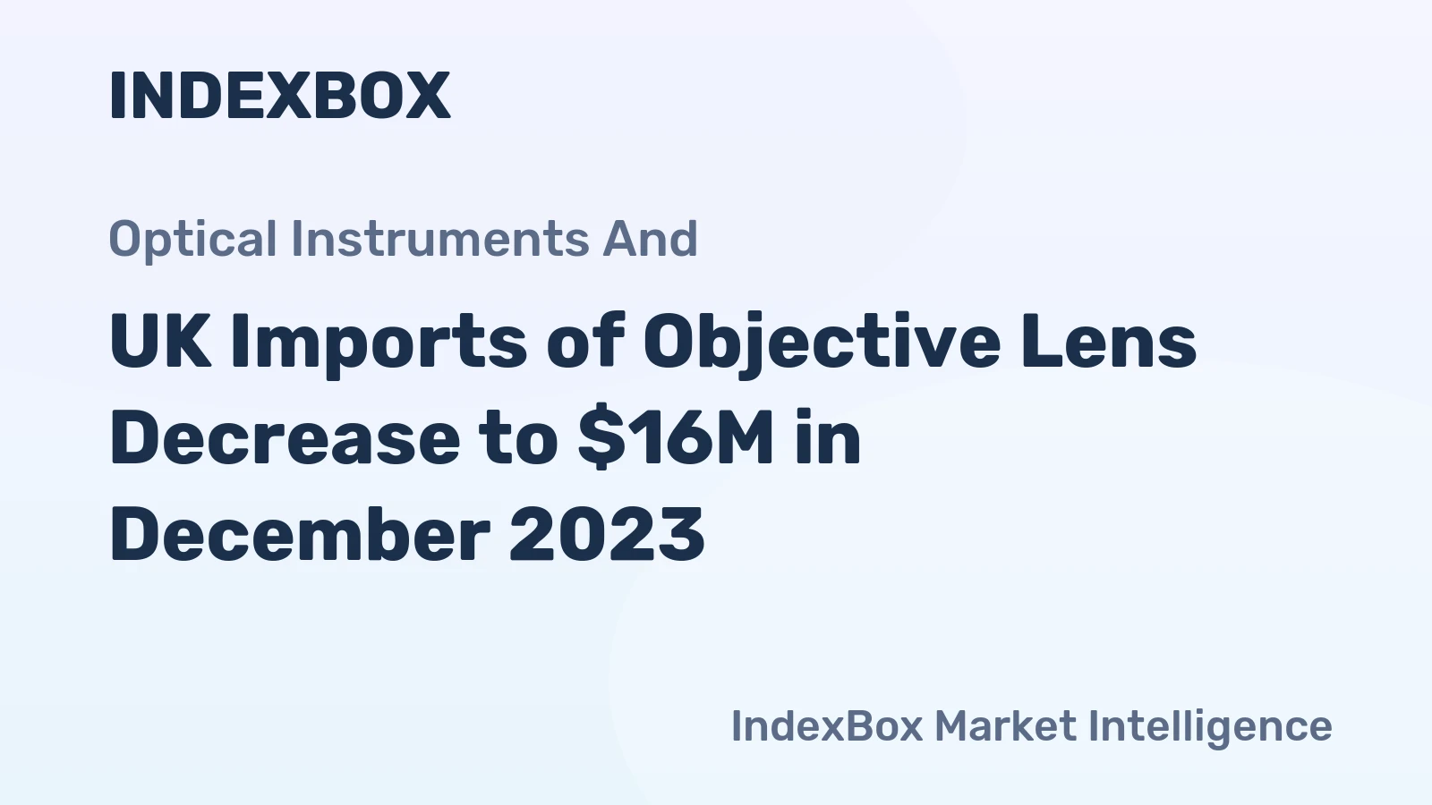 UK Imports of Objective Lens Decrease to $16M in December 2023