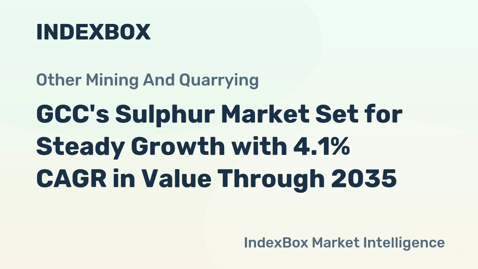 GCC's Sulphur Market Set for Steady Growth with 4.1% CAGR in Value Through 2035