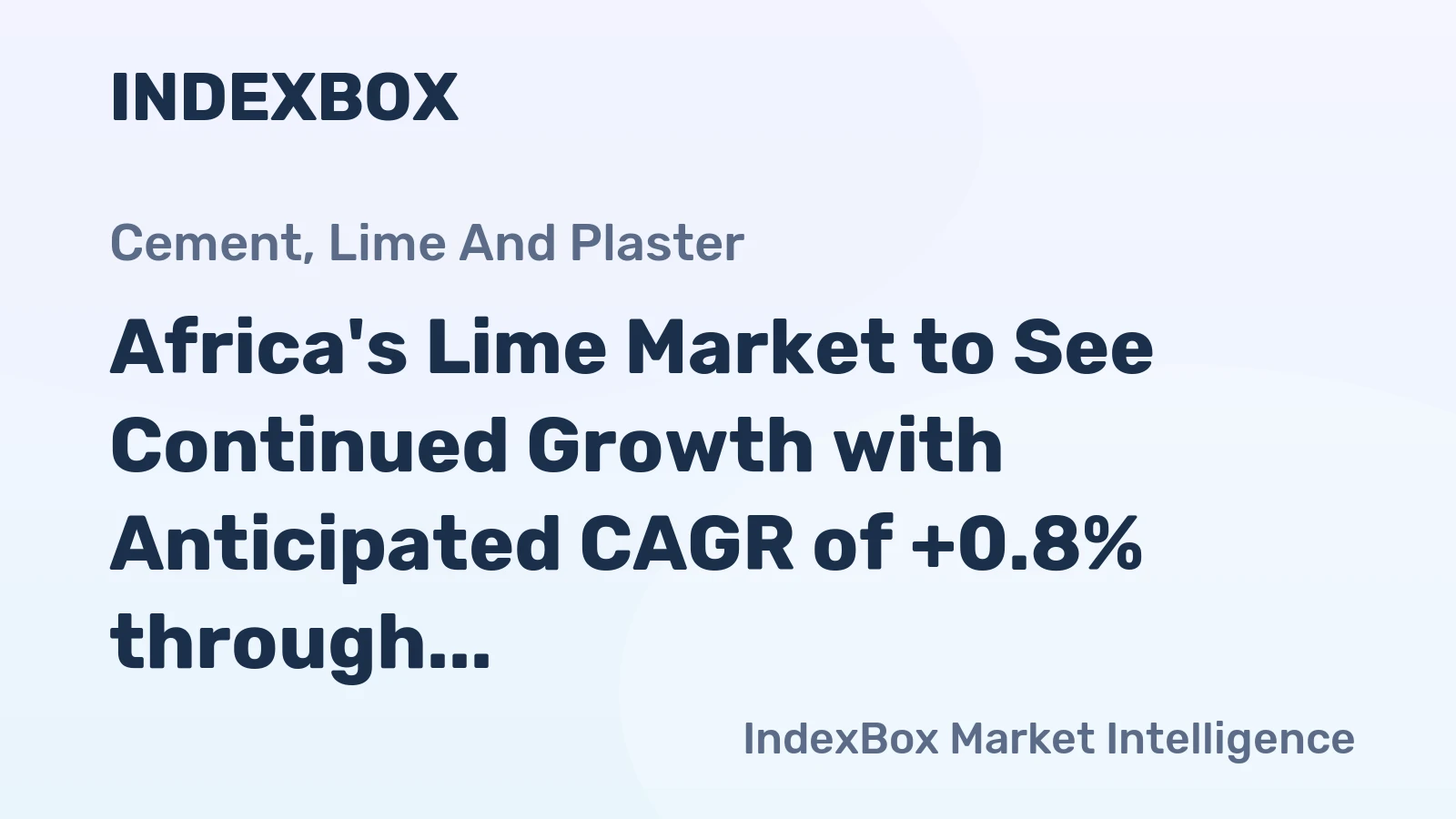 Africa's Lime Market to See Continued Growth with Anticipated CAGR of +0.8% through 2035