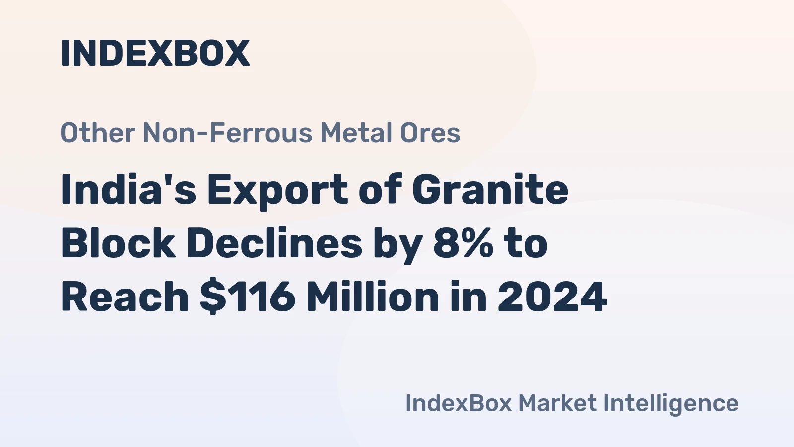 India's Export of Granite Block Declines by 8% to Reach $116 Million in 2024