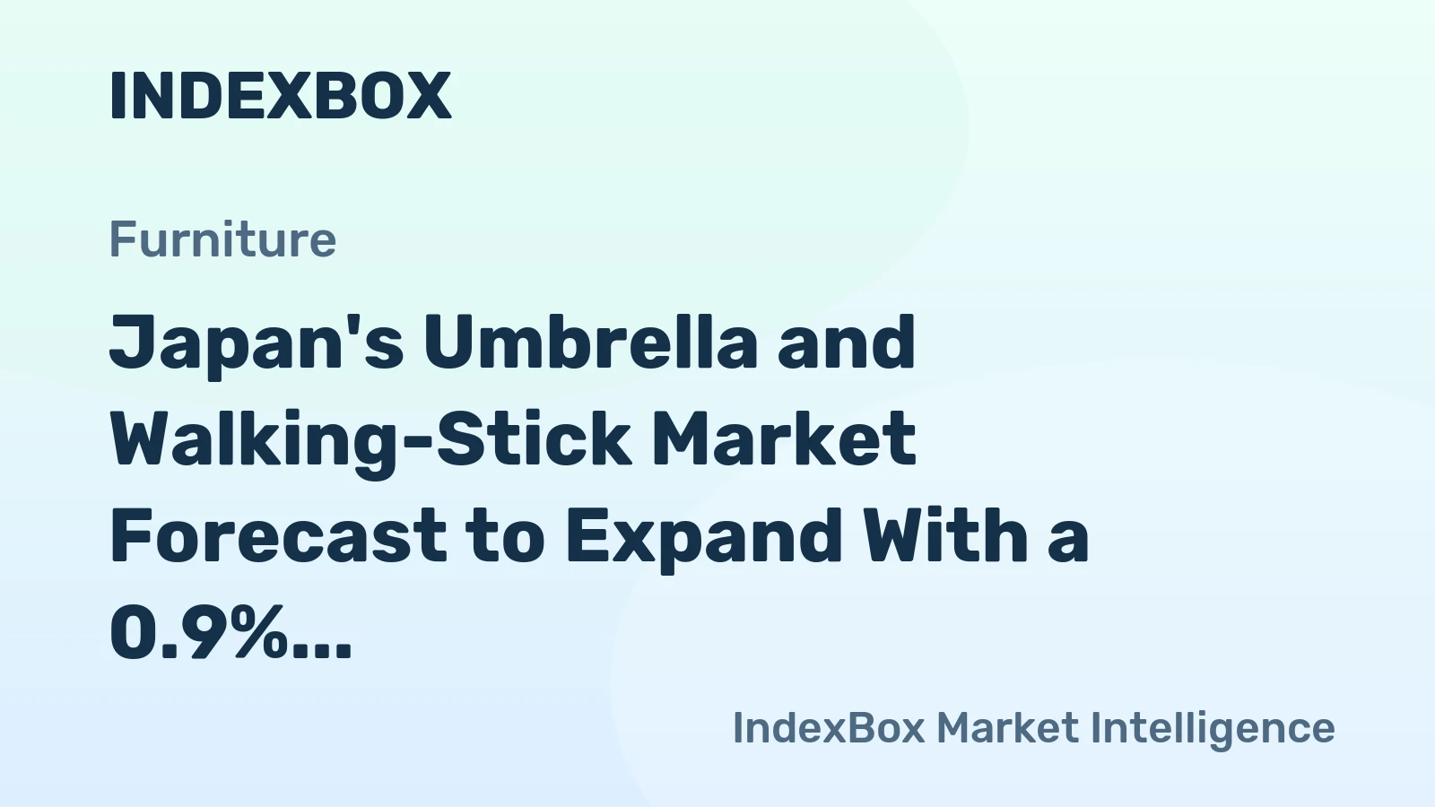 Japan's Umbrella and Walking-Stick Market Forecast to Expand With a 0.9% CAGR