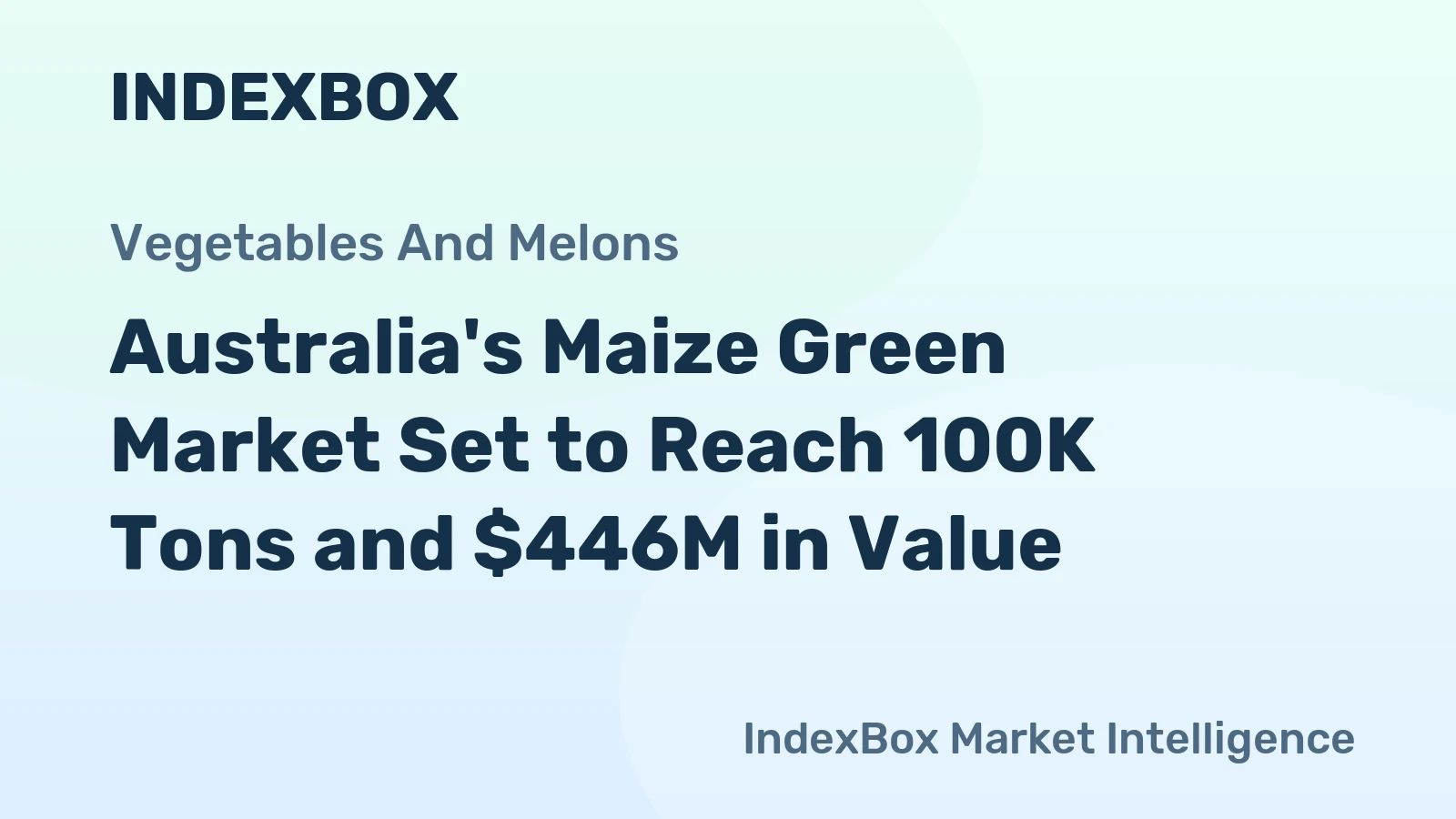 Australia's Maize Green Market Set to Reach 100K Tons and $446M in Value