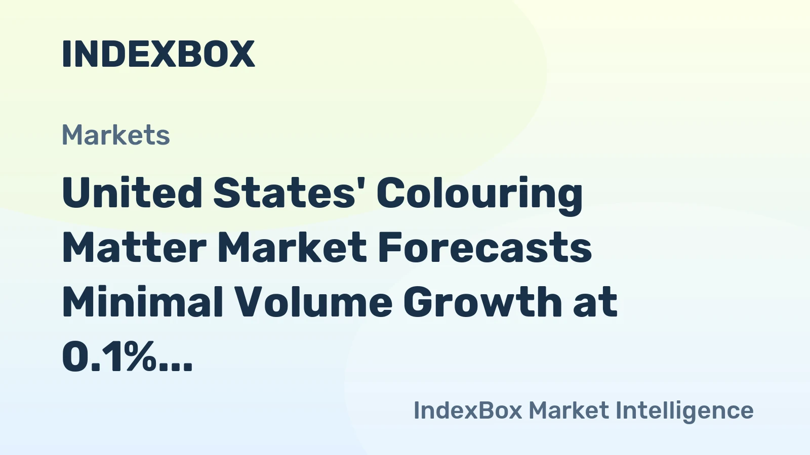 United States' Colouring Matter Market Forecasts Minimal Volume Growth at 0.1% CAGR Through 2035