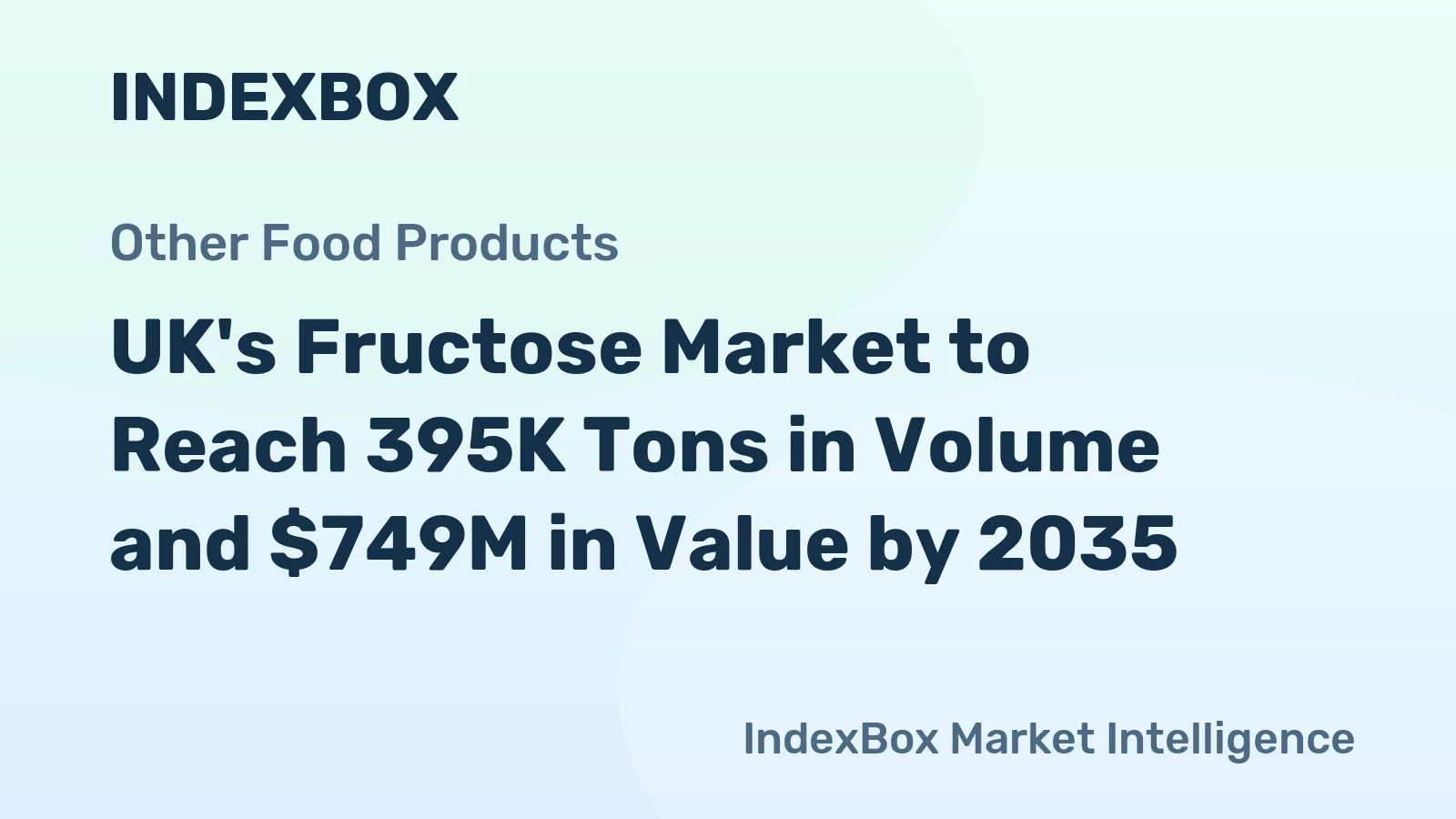 UK's Fructose Market to Reach 395K Tons in Volume and $749M in Value by 2035