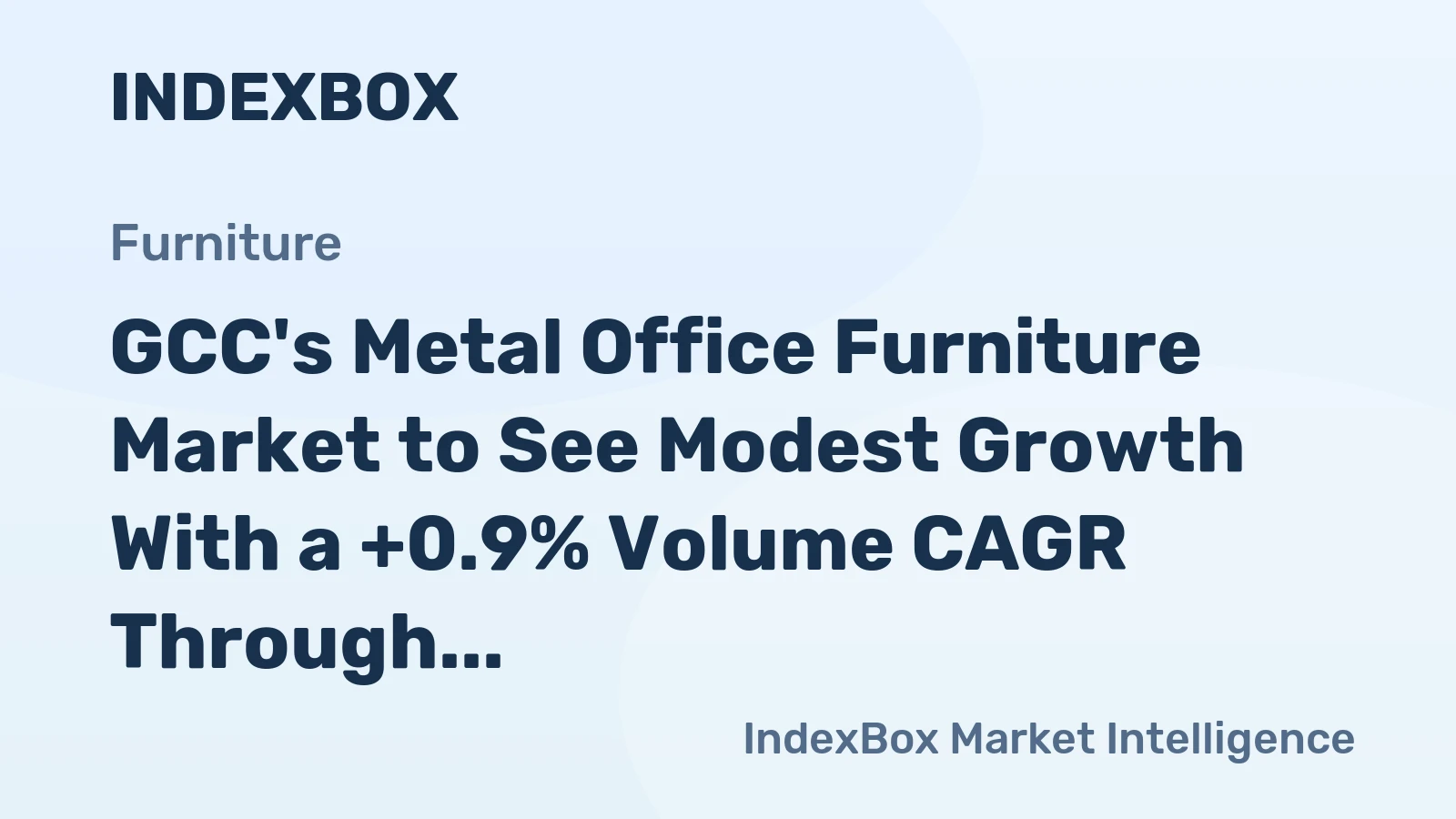 GCC's Metal Office Furniture Market to See Modest Growth With a +0.9% Volume CAGR Through 2035