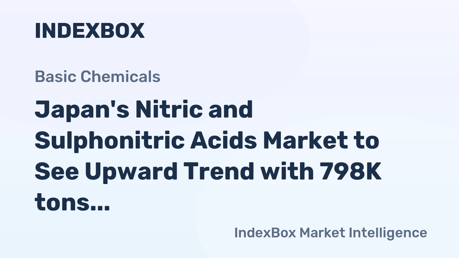 Japan's Nitric and Sulphonitric Acids Market to See Upward Trend with 798K tons Volume and $1.6B Value by 2035