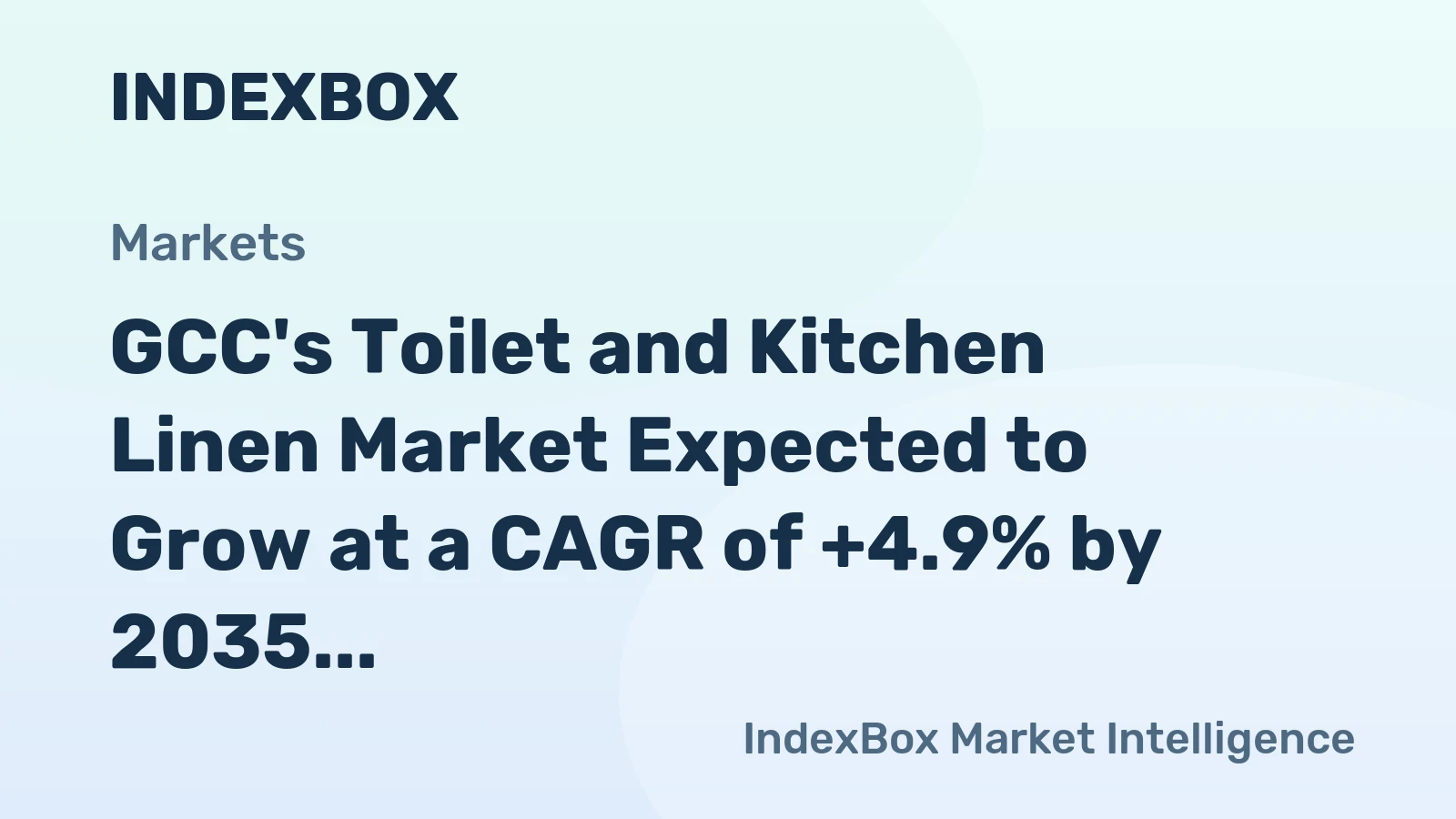 GCC's Toilet and Kitchen Linen Market Expected to Grow at a CAGR of +4.9% by 2035