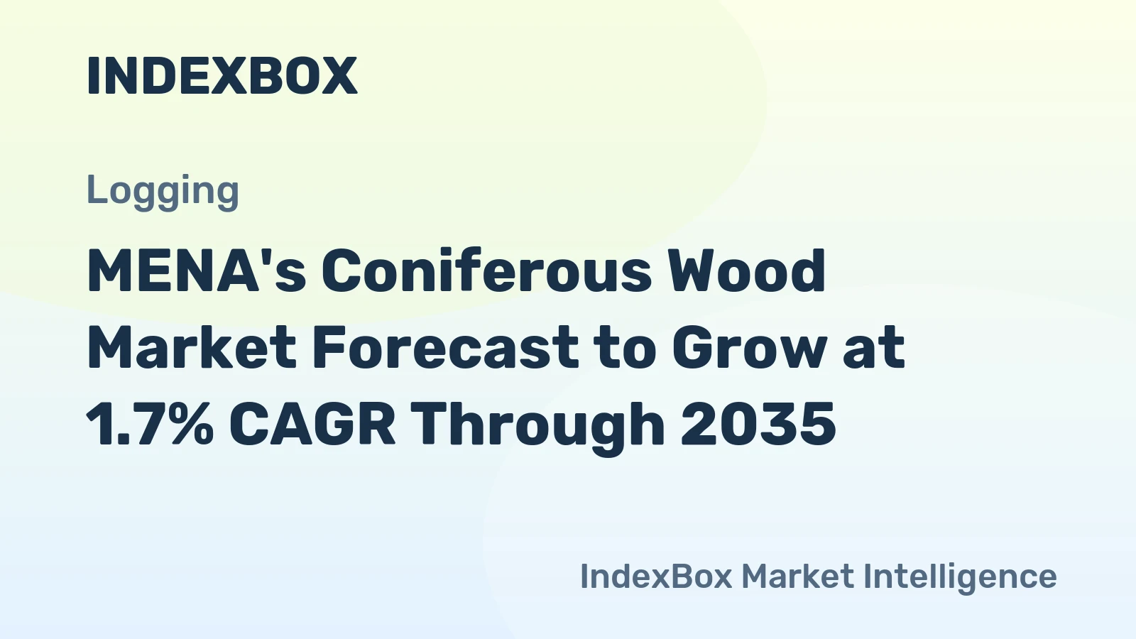 MENA's Coniferous Wood Market Forecast to Grow at 1.7% CAGR Through 2035