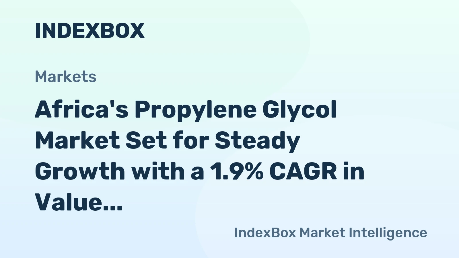 Africa's Propylene Glycol Market Set for Steady Growth with a 1.9% CAGR in Value Through 2035