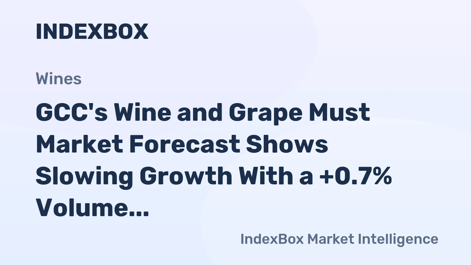 GCC's Wine and Grape Must Market Forecast Shows Slowing Growth With a +0.7% Volume CAGR Through 2035