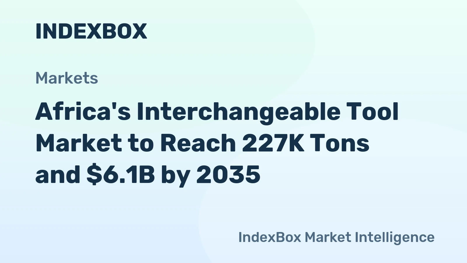 Africa's Interchangeable Tool Market to Reach 227K Tons and $6.1B by 2035