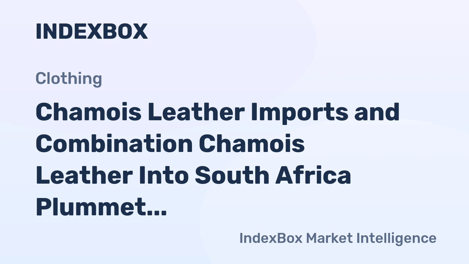 Chamois Leather Imports and Combination Chamois Leather Into South Africa Plummet to $580K in 2023