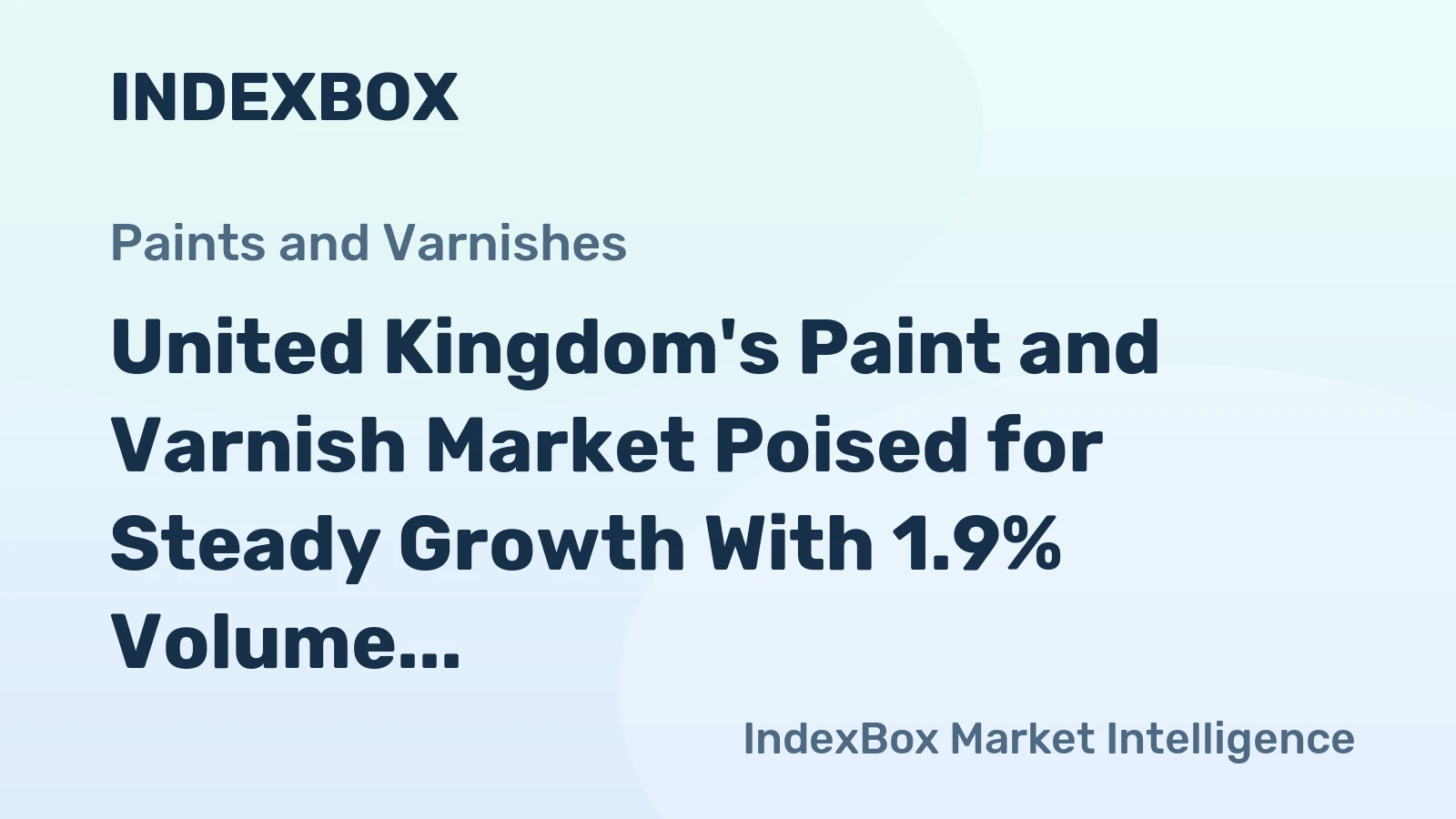 United Kingdom's Paint and Varnish Market Poised for Steady Growth With 1.9% Volume CAGR Through 2035