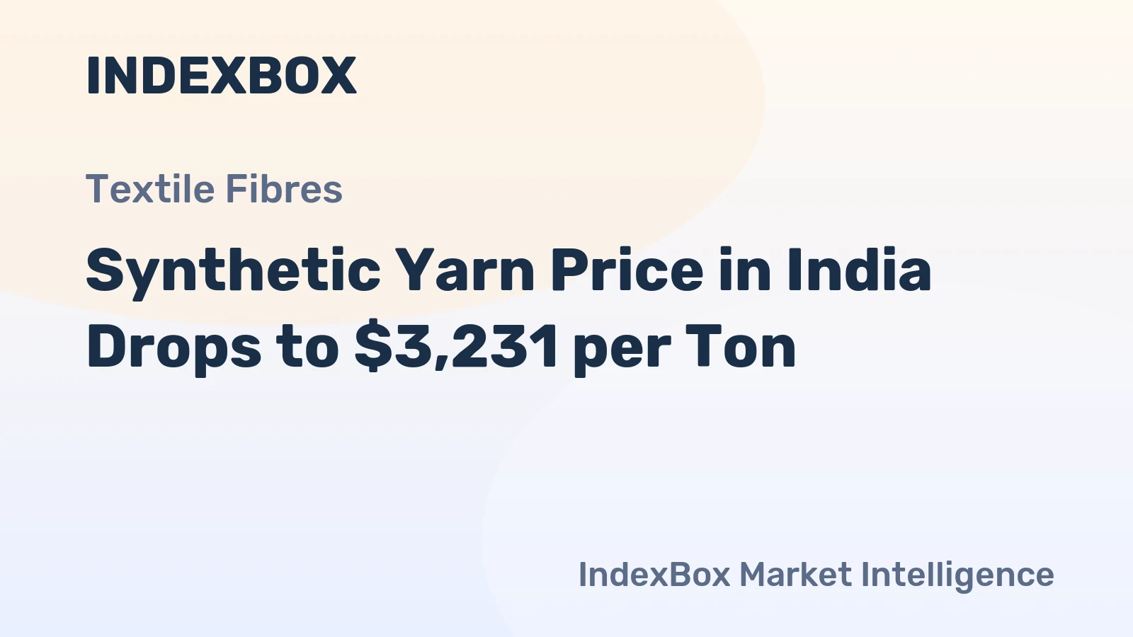 Synthetic Yarn Price in India Drops to $3,231 per Ton