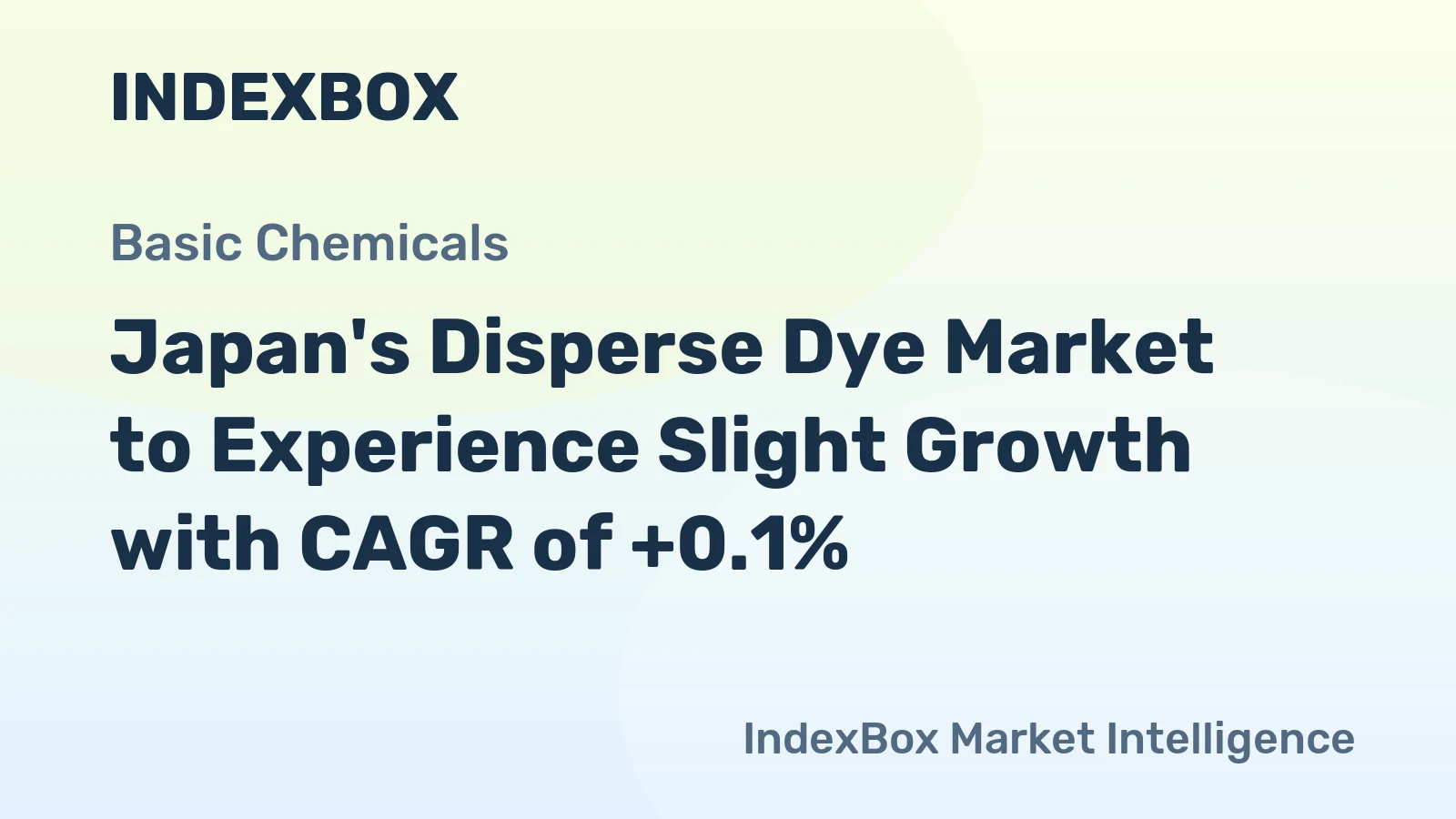 Japan's Disperse Dye Market to Experience Slight Growth with CAGR of +0.1%