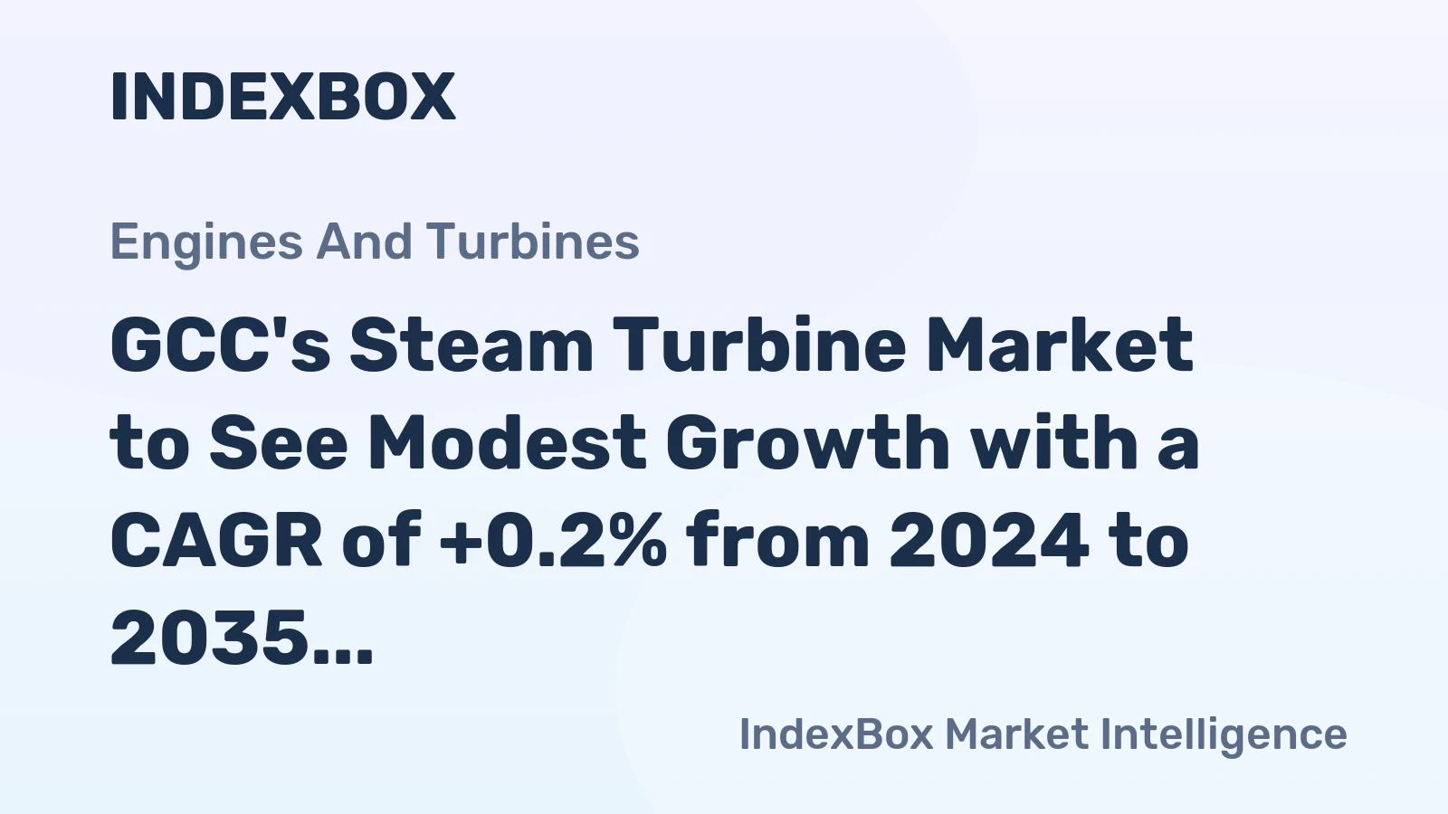 GCC's Steam Turbine Market to See Modest Growth with a CAGR of +0.2% from 2024 to 2035