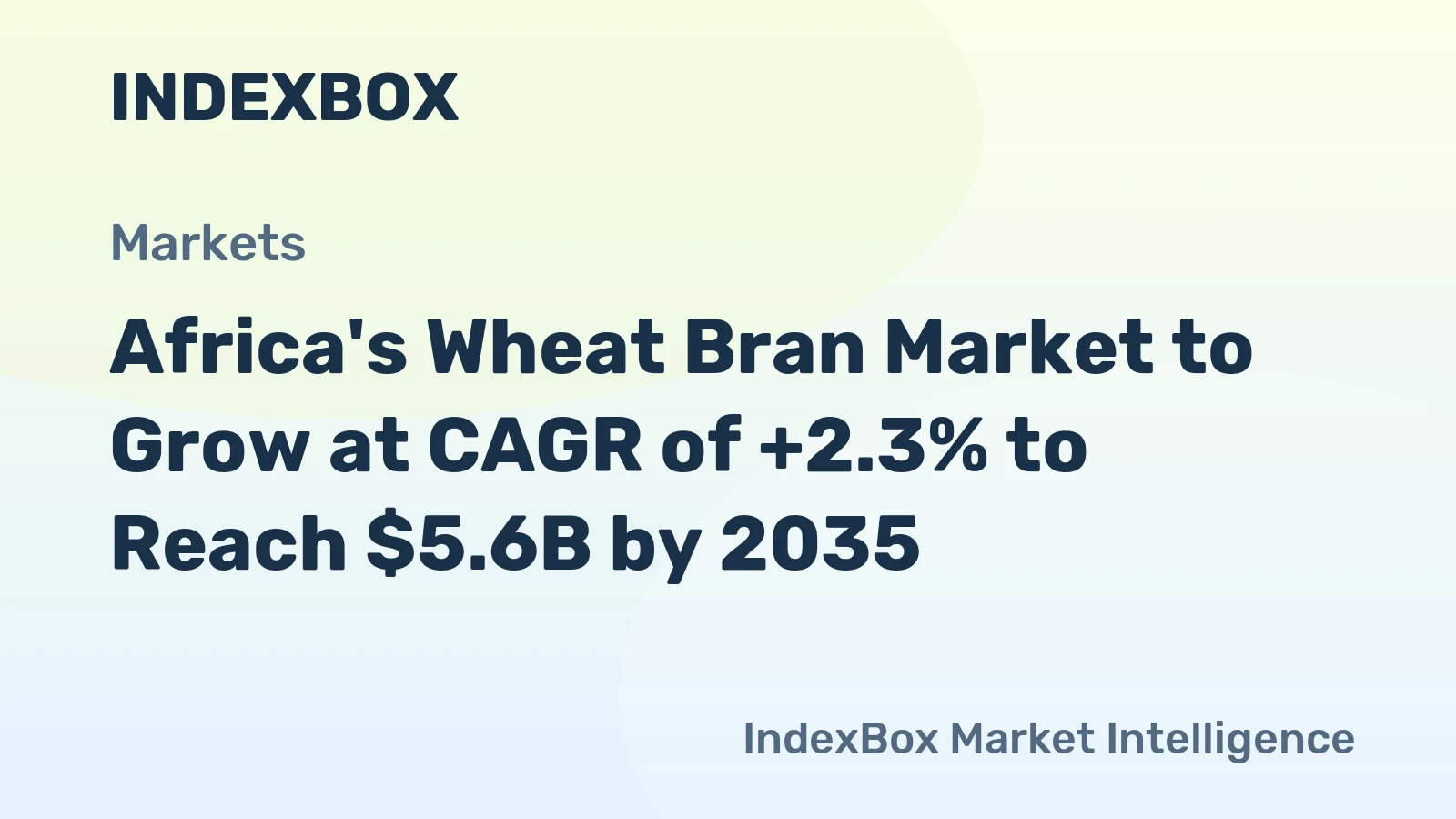 Africa's Wheat Bran Market to Grow at CAGR of +2.3% to Reach $5.6B by 2035
