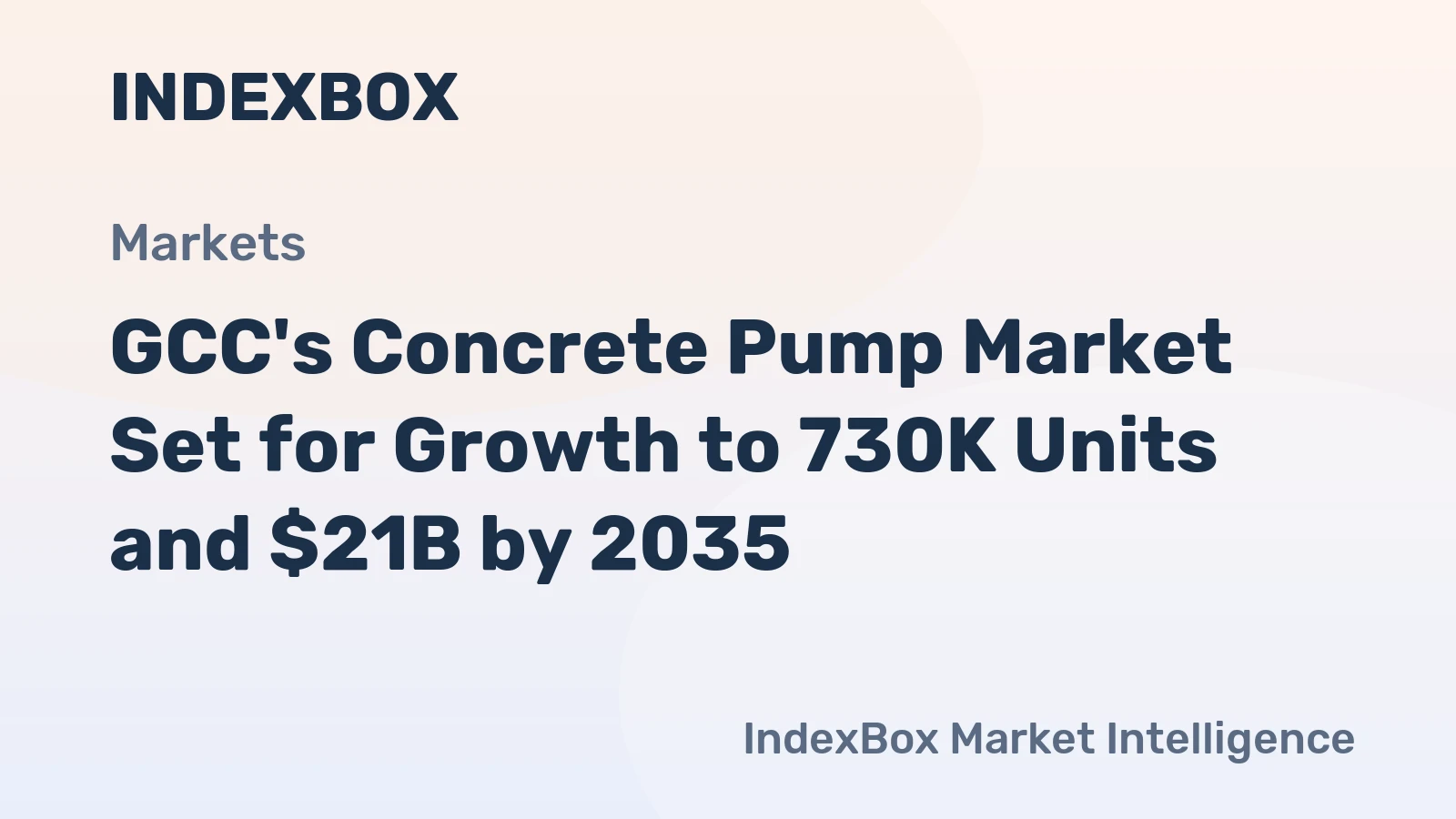 GCC's Concrete Pump Market Set for Growth to 730K Units and $21B by 2035