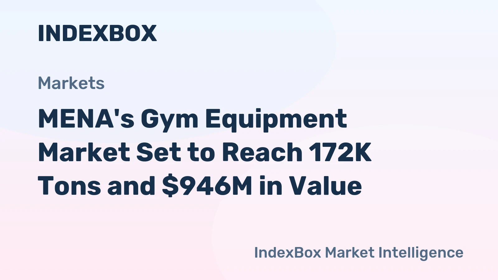 MENA's Gym Equipment Market Set to Reach 172K Tons and $946M in Value