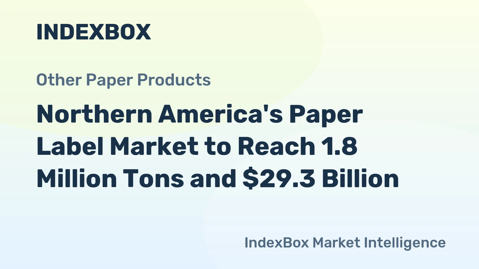 Northern America's Paper Label Market to Reach 1.8 Million Tons and $29.3 Billion