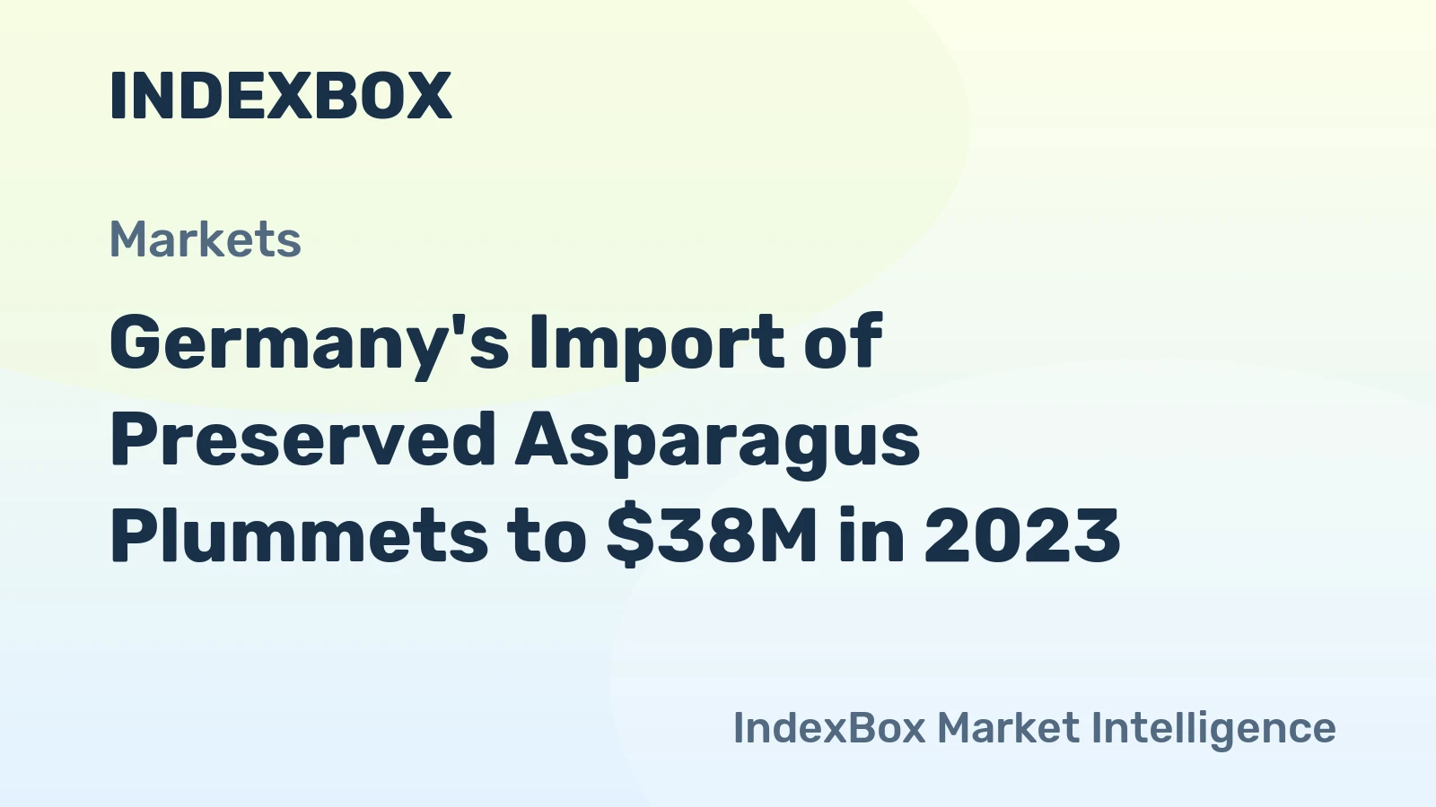 Germany's Import of Preserved Asparagus Plummets to $38M in 2023