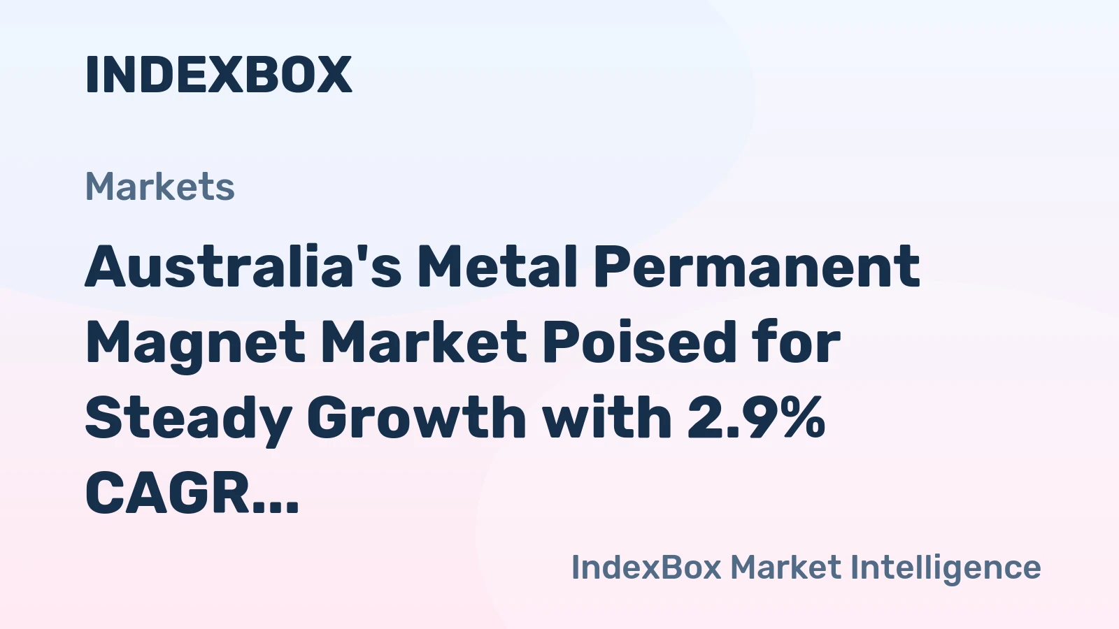 Australia's Metal Permanent Magnet Market Poised for Steady Growth with 2.9% CAGR
