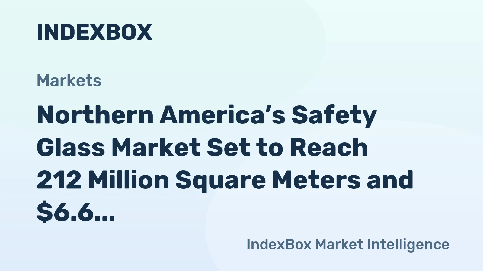 Northern America’s Safety Glass Market Set to Reach 212 Million Square Meters and $6.6 Billion by 2035