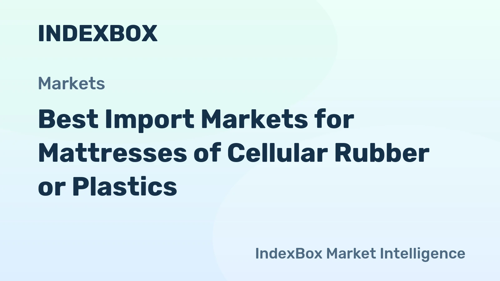 Best Import Markets for Mattresses of Cellular Rubber or Plastics