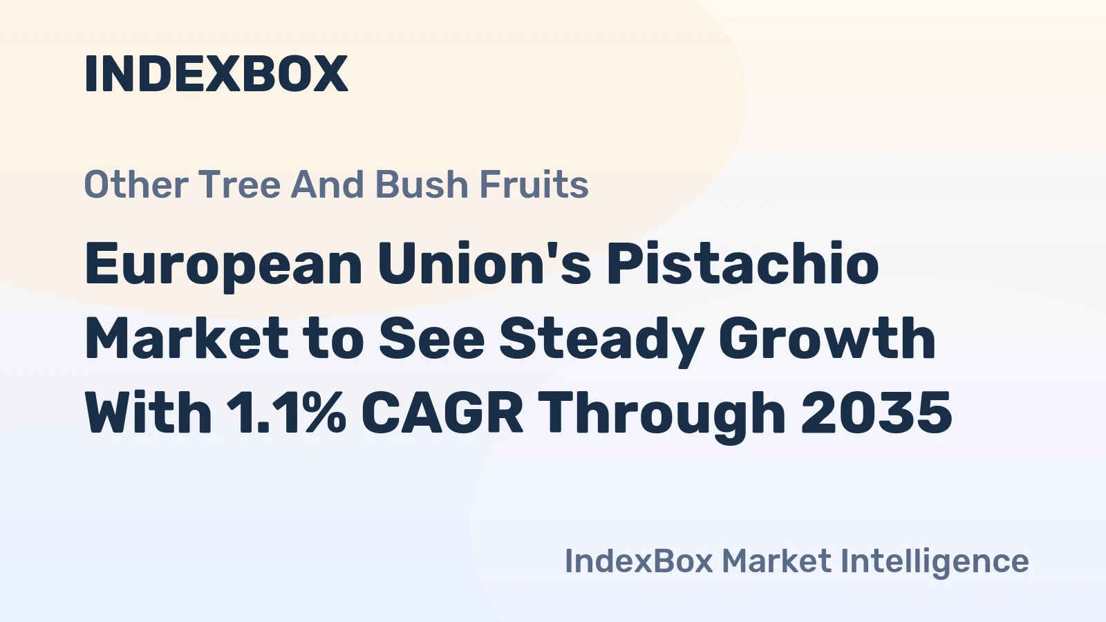 European Union's Pistachio Market to See Steady Growth With 1.1% CAGR Through 2035