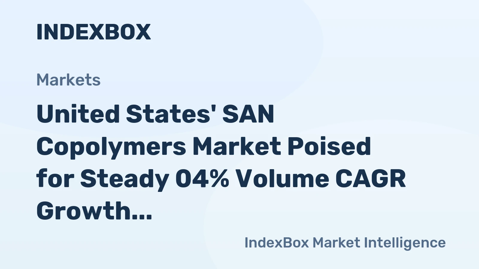 United States' SAN Copolymers Market Poised for Steady 04% Volume CAGR Growth Through 2035