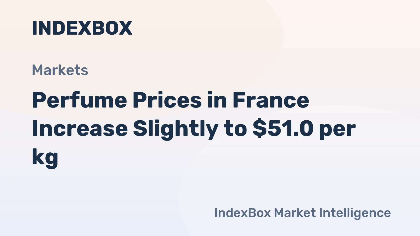 Perfume Prices in France Increase Slightly to $51.0 per kg