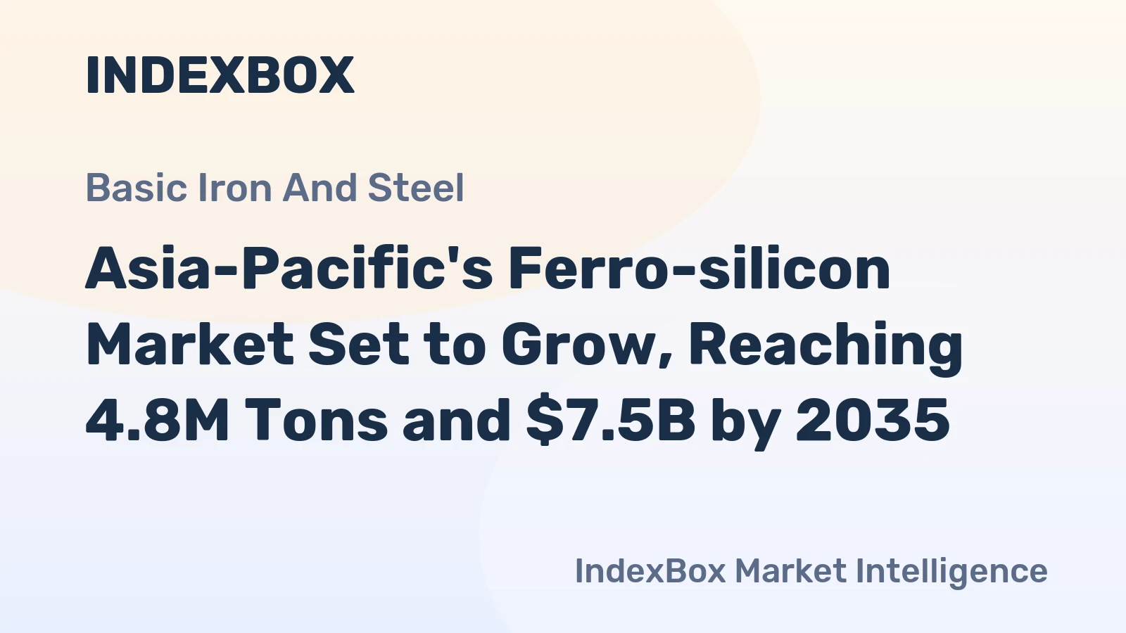 Asia-Pacific's Ferro-silicon Market Set to Grow, Reaching 4.8M Tons and $7.5B by 2035