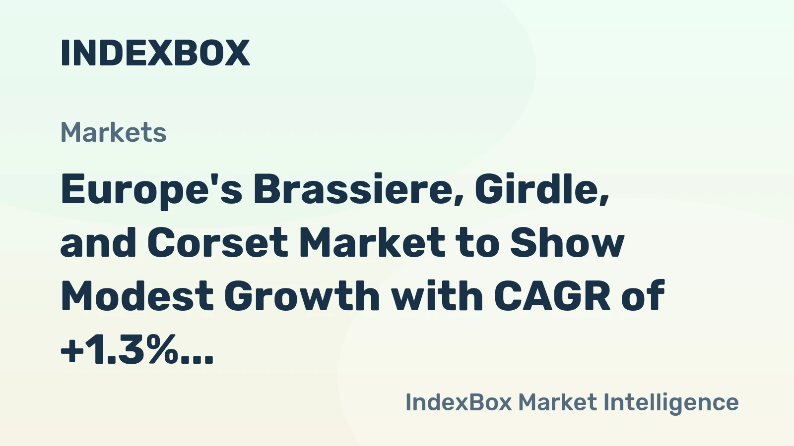 Europe's Brassiere, Girdle, and Corset Market to Show Modest Growth with CAGR of +1.3% from 2024 to 2035