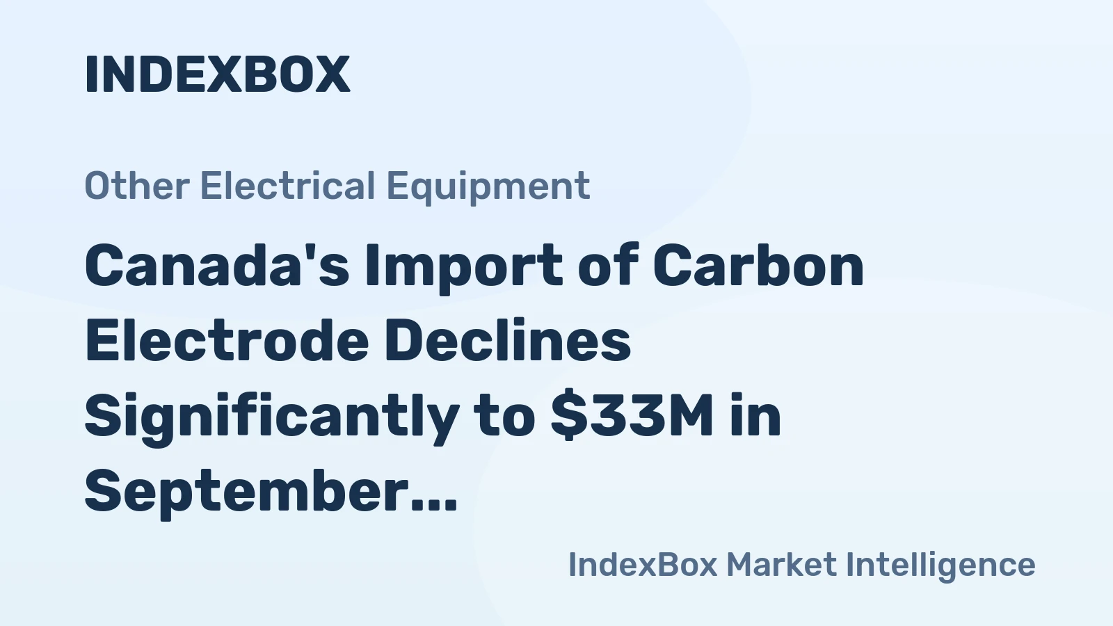 Canada's Import of Carbon Electrode Declines Significantly to $33M in September 2023