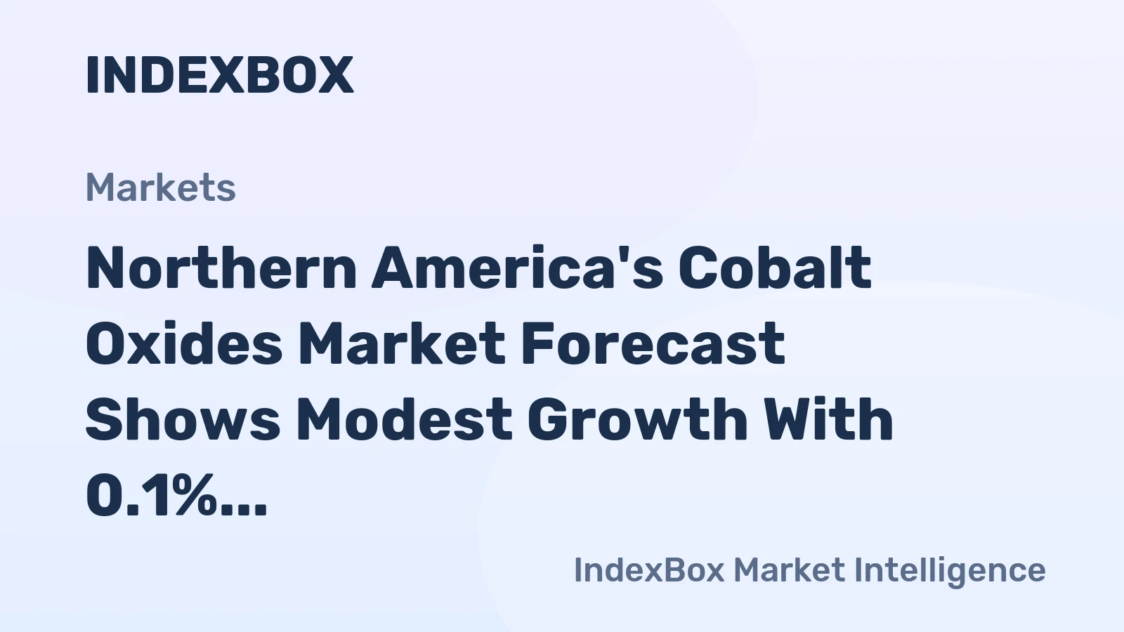 Northern America's Cobalt Oxides Market Forecast Shows Modest Growth With 0.1% Volume CAGR Through 2035