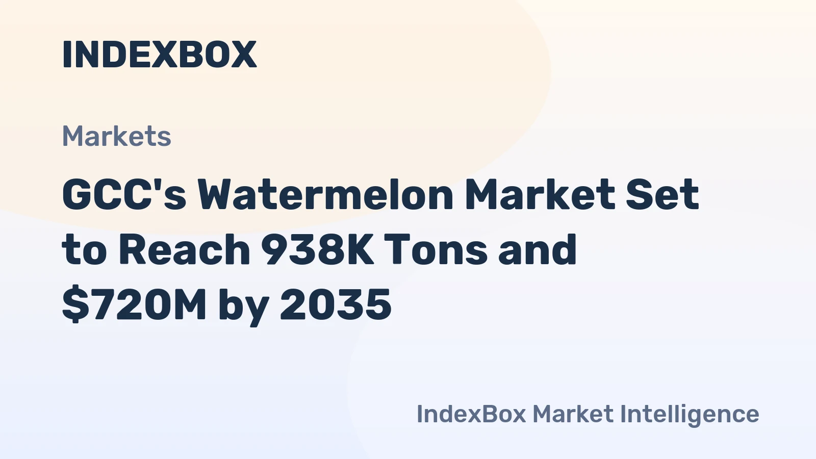 GCC's Watermelon Market Set to Reach 938K Tons and $720M by 2035