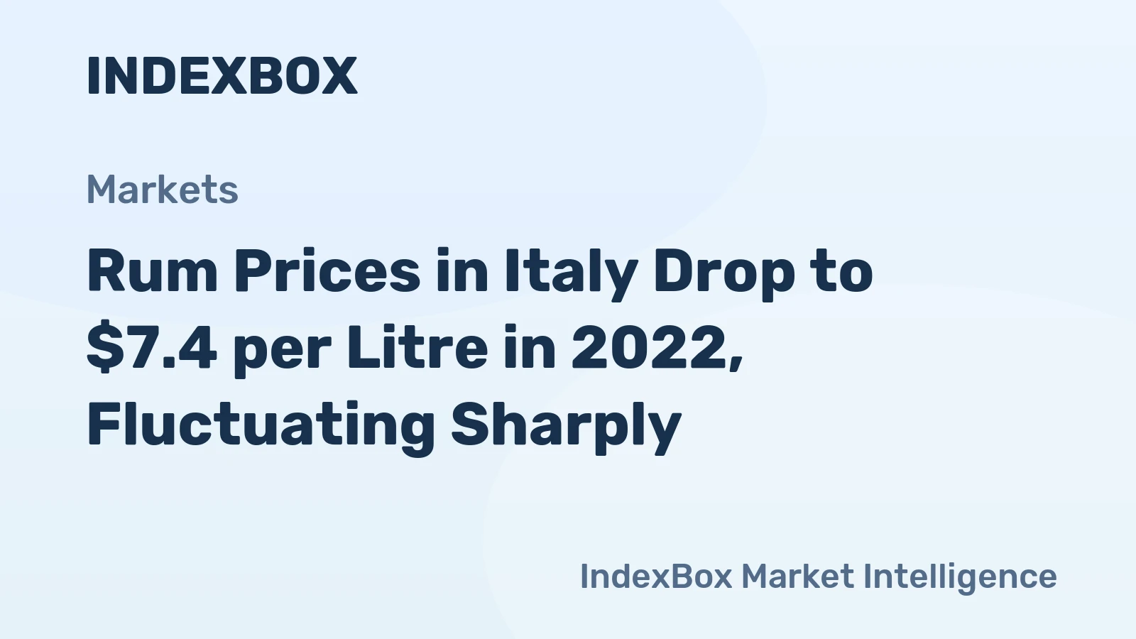 Rum Prices in Italy Drop to $7.4 per Litre in 2022, Fluctuating Sharply