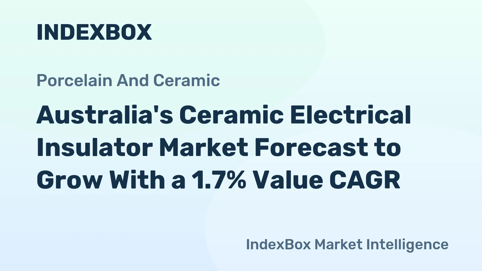 Australia's Ceramic Electrical Insulator Market Forecast to Grow With a 1.7% Value CAGR