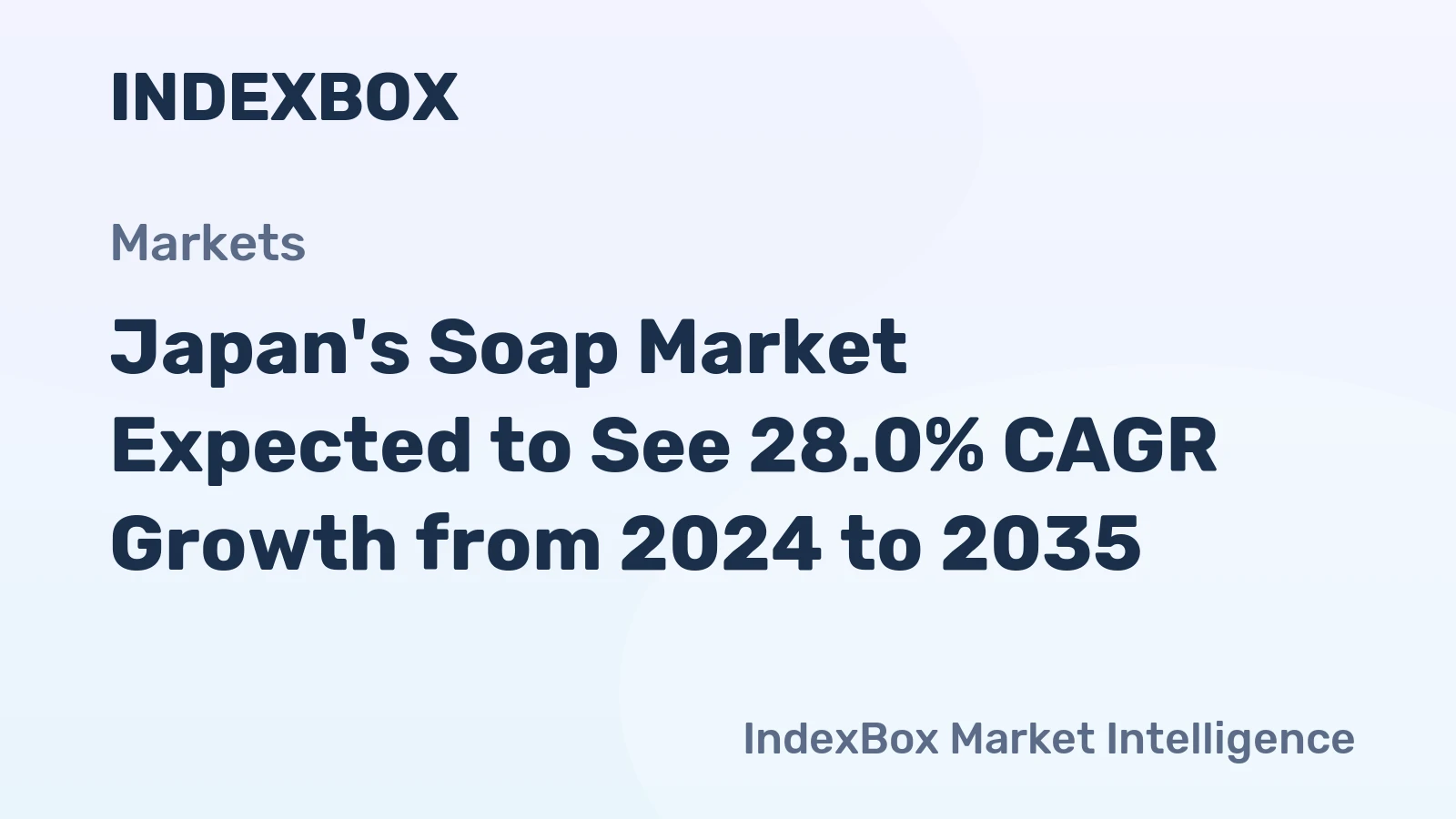 Japan's Soap Market Expected to See 28.0% CAGR Growth from 2024 to 2035