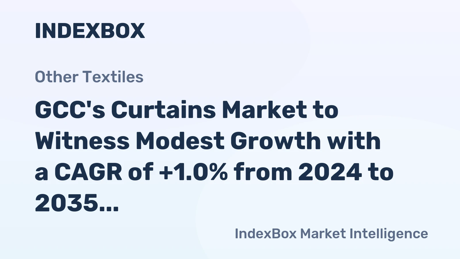 GCC's Curtains Market to Witness Modest Growth with a CAGR of +1.0% from 2024 to 2035