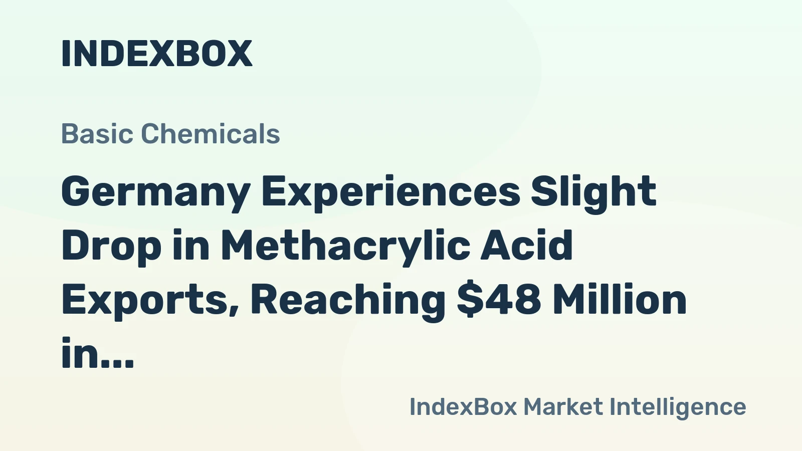 Germany Experiences Slight Drop in Methacrylic Acid Exports, Reaching $48 Million in 2024