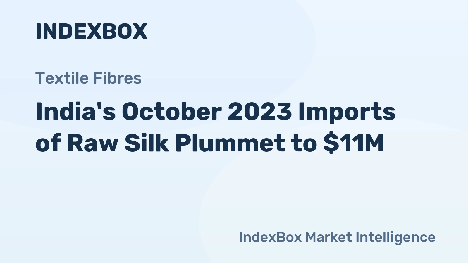 India's October 2023 Imports of Raw Silk Plummet to $11M