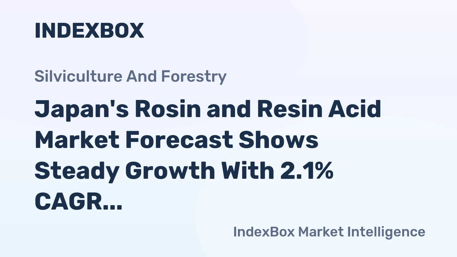 Japan's Rosin and Resin Acid Market Forecast Shows Steady Growth With 2.1% CAGR in Value