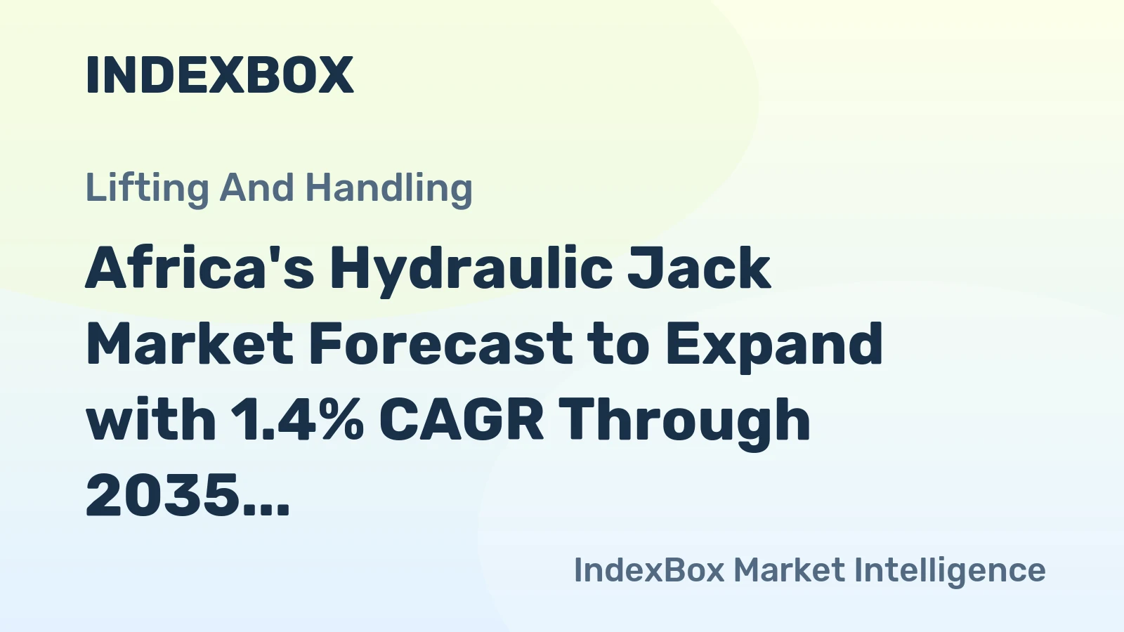 Africa's Hydraulic Jack Market Forecast to Expand with 1.4% CAGR Through 2035