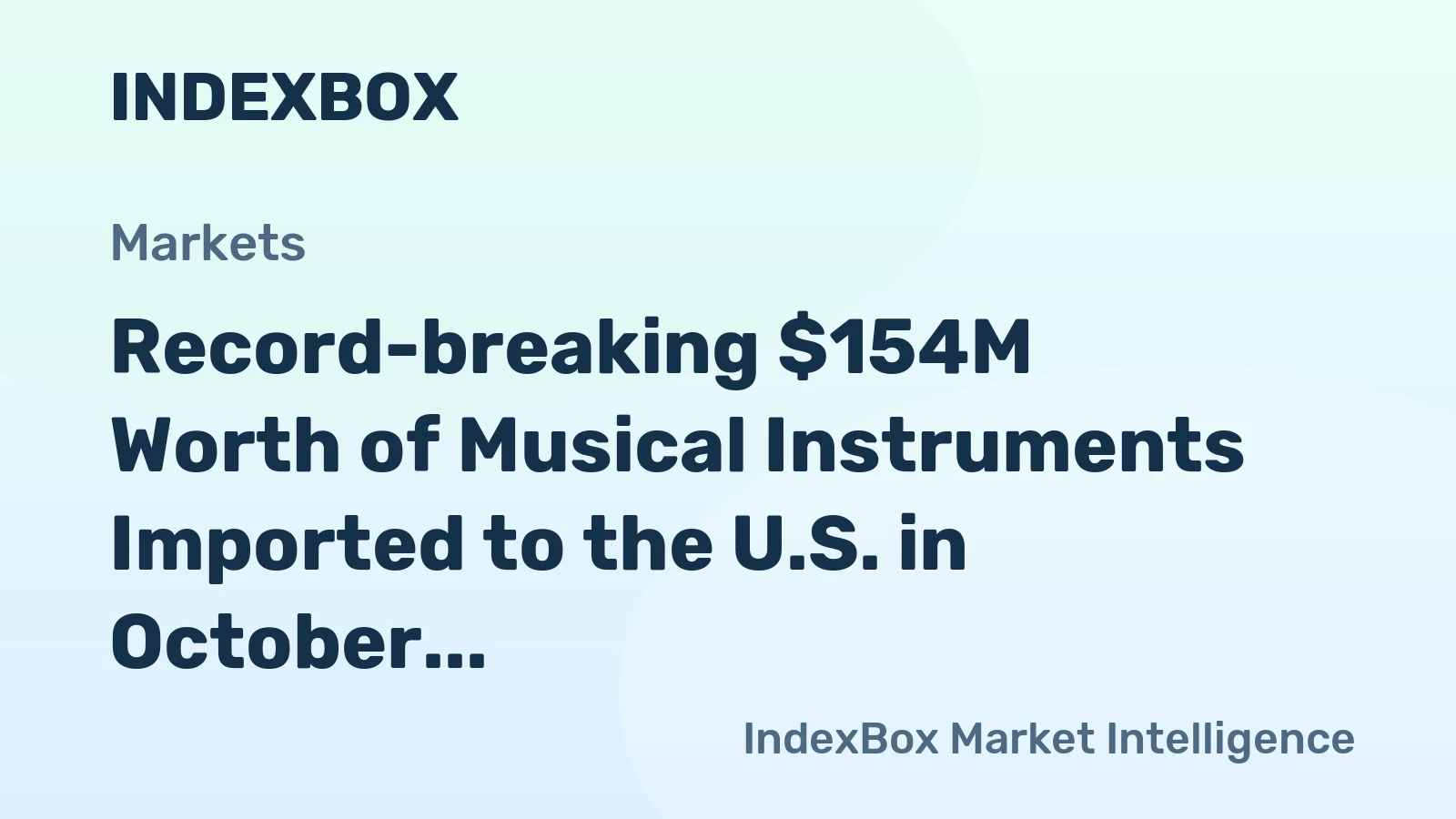 Record-breaking $154M Worth of Musical Instruments Imported to the U.S. in October 2023, Witnessing a Soaring 16%