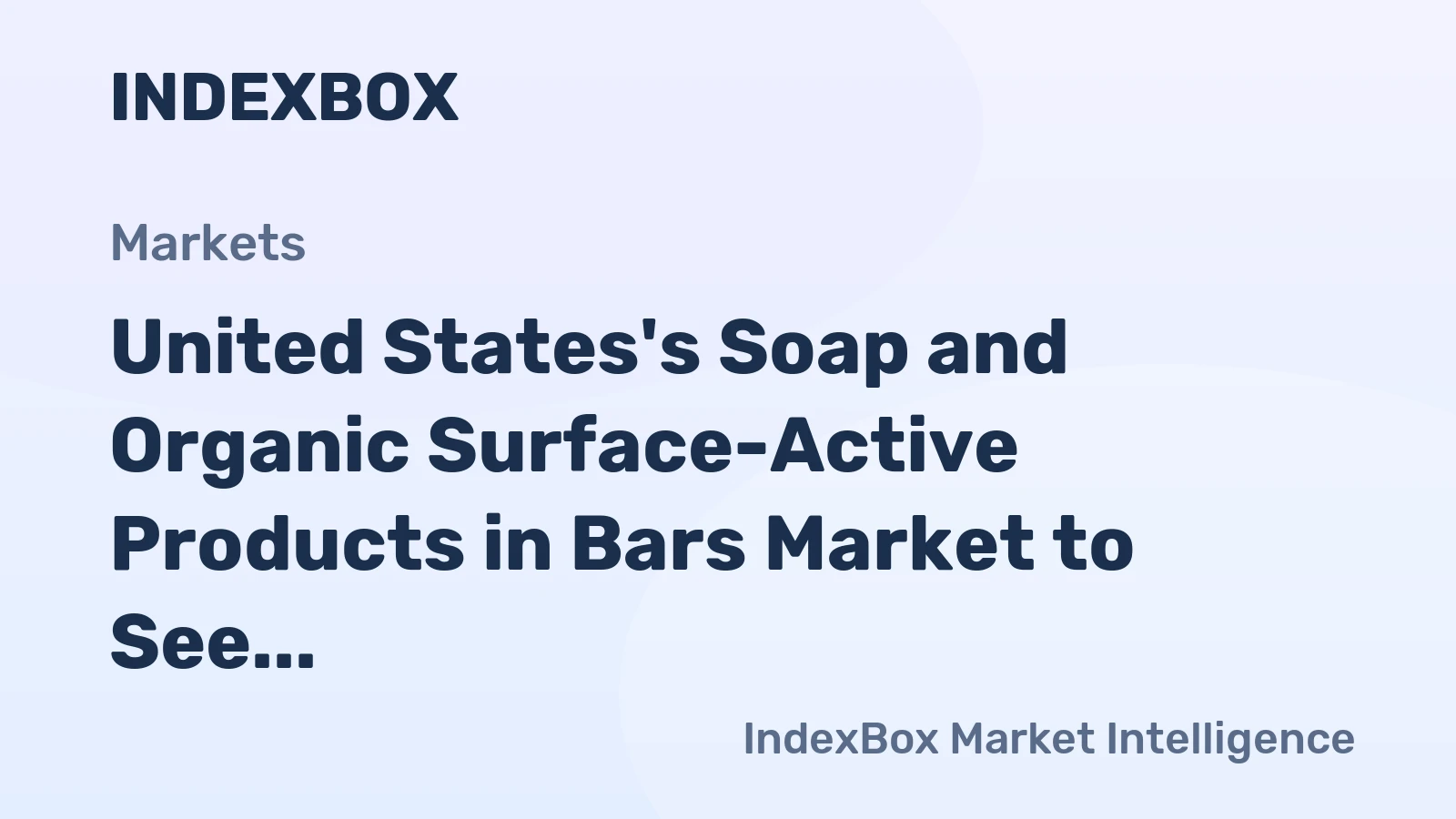 United States's Soap and Organic Surface-Active Products in Bars Market to See Modest Growth with CAGR of +2.1% from 2024-2035